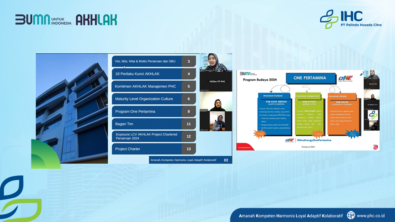 Sosialisasi Program One Pertamina Pada Implementasi AKHLAK dan HSSE Bagi AoC PHC